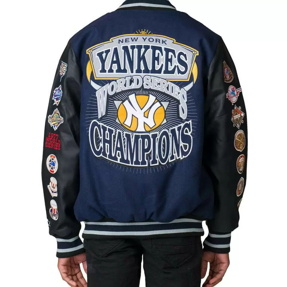 MLB New York Yankees Wool Leather Jacket - MLJ