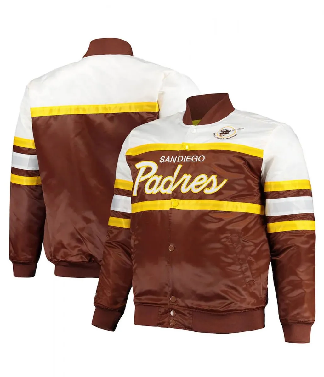 San Diego Padres Full-Snap Satin Coaches Jacket - MLJ