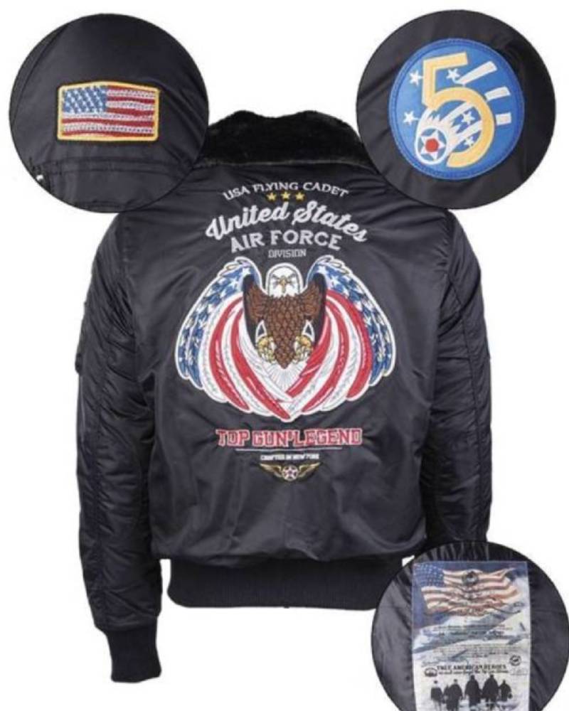 Top Gun Air Force Flight Black Jacket | Movie Leather Jackets