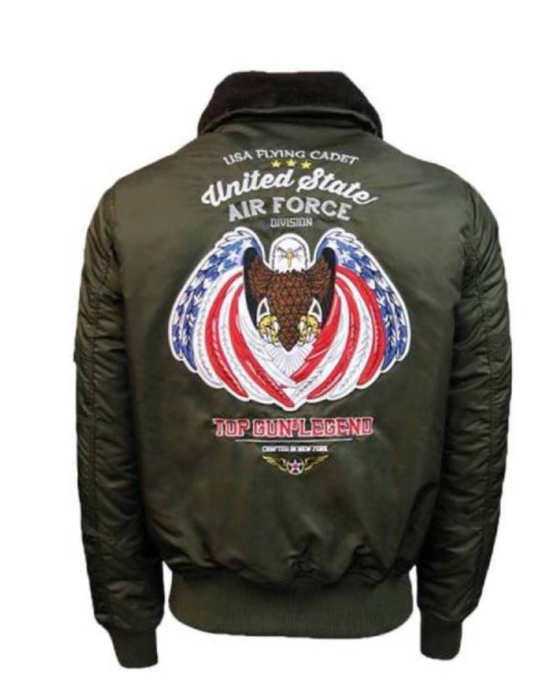Top Gun Air Force Flight Green Jacket | Movie Leather Jackets